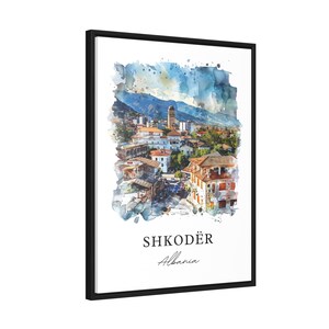 Shkodër Wall Art, Shkodër Albania Print, Shkodër Watercolor, Gegëria ...