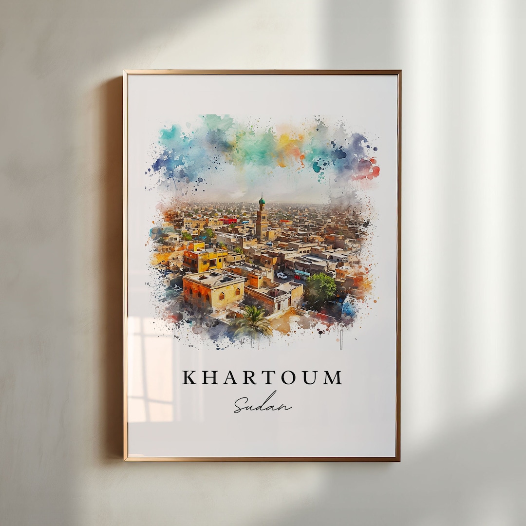 Khartoum Wall Art - Sudan, Khartoum Print, Khartoum Sudan Wedding Gift ...