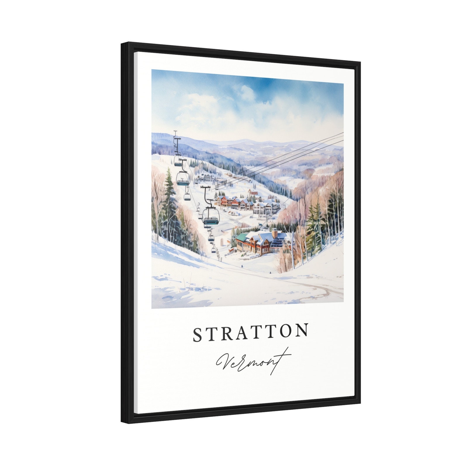 Stratton VT Wall Art - Vermont, Stratton Ski Area Print, Wedding Gift ...