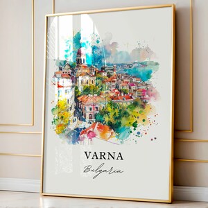 Varna Wall Art, Varna Bulgaria Print, Varna Watercolor, Golden Sands ...