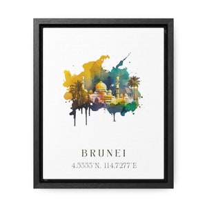 Brunei Wall Art - Brunei Art, Brunei Poster, Brunei Asia Wedding Gift ...