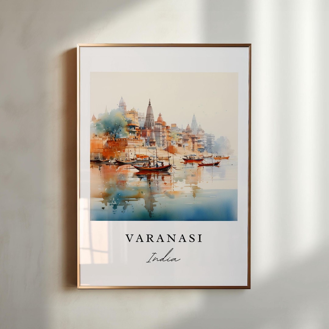 Varanasi India Wall Art - India, Varanasi Poster, Varanasi Wedding Gift ...