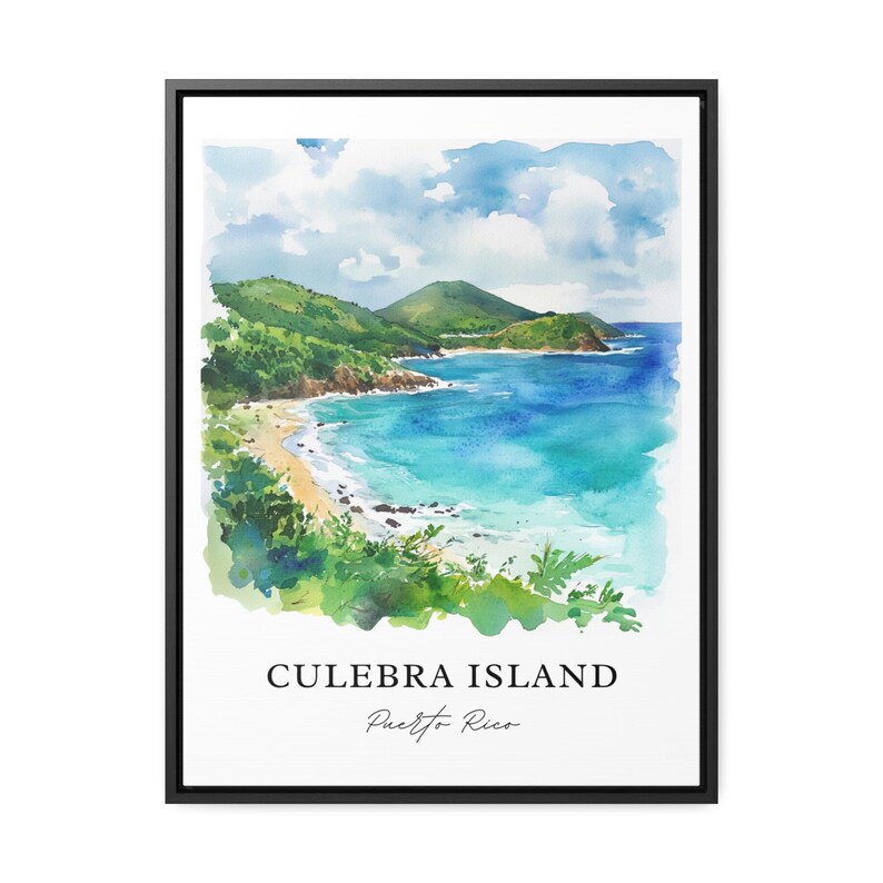 Culebra Island Art, Culebra Island Print, Culebra Island PR Watercolor ...