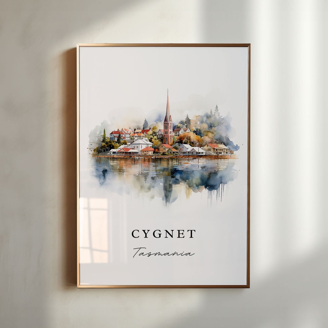Cygnet Australia Wall Art - Tasmania Australia, Cygnet Poster Print ...