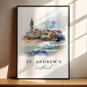 St Andrews Scotland Print – Archival Travel Poster - Etsy