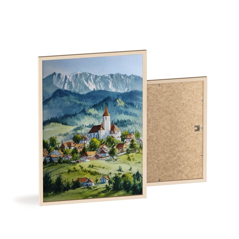 Transylvania Romania Watercolor Art Transylvania Travel Print ...