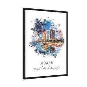 Ajman UAE Wall Art, Ajman Print, Ajman Watercolor Art, Ajman United ...