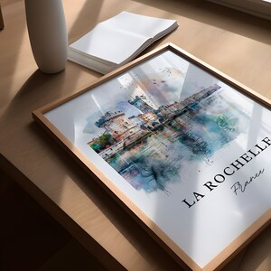 La Rochelle Wall Art, La Rochelle Print, La Rochelle France Watercolor ...