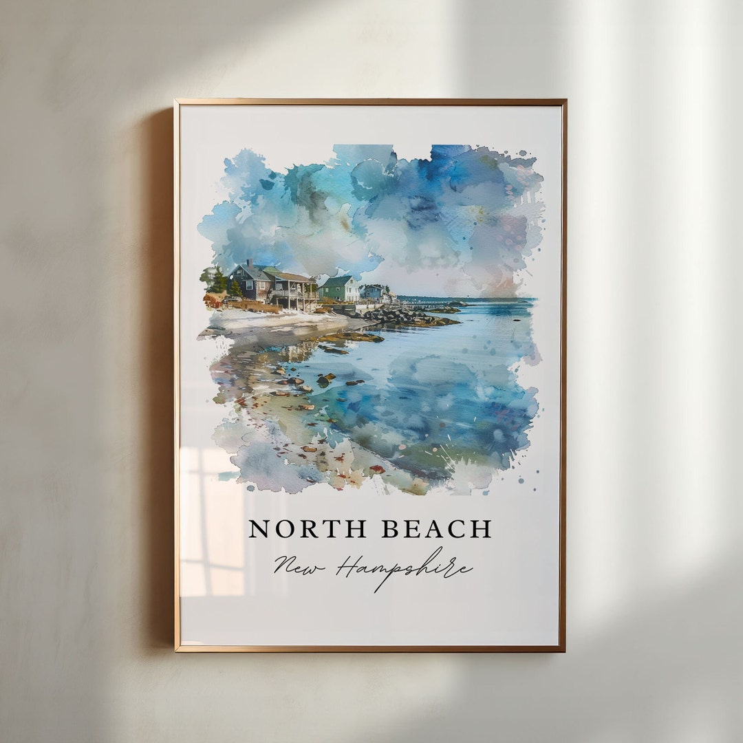 North Beach NH Art, Hampton NH Print, New Hampshire Wall Art, North ...