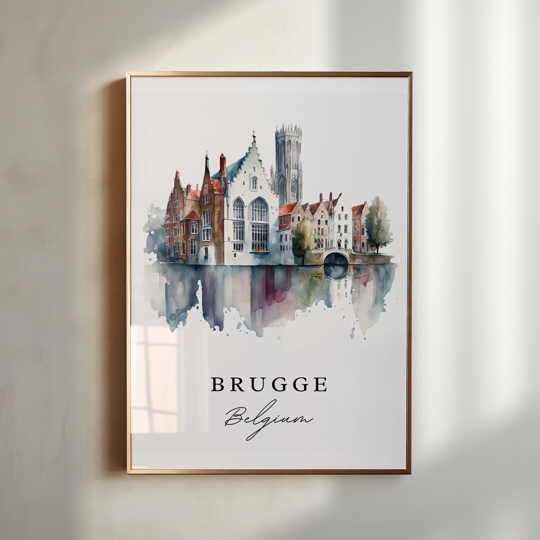 Bruges Belgium Wall Art - Belgium, Brugge Poster Print, Brugge Wedding ...