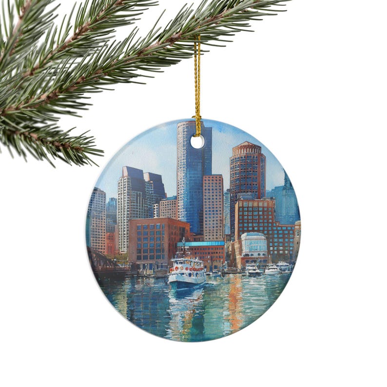 Boston MA Ornament: Unique Boston Souvenir, Boston MA Xmas Decor, and ...