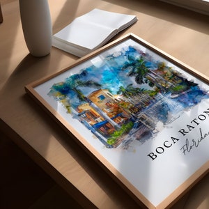 Boca Raton Wall Art, Boca Raton Print, Boca Raton Wall Art, Florida ...