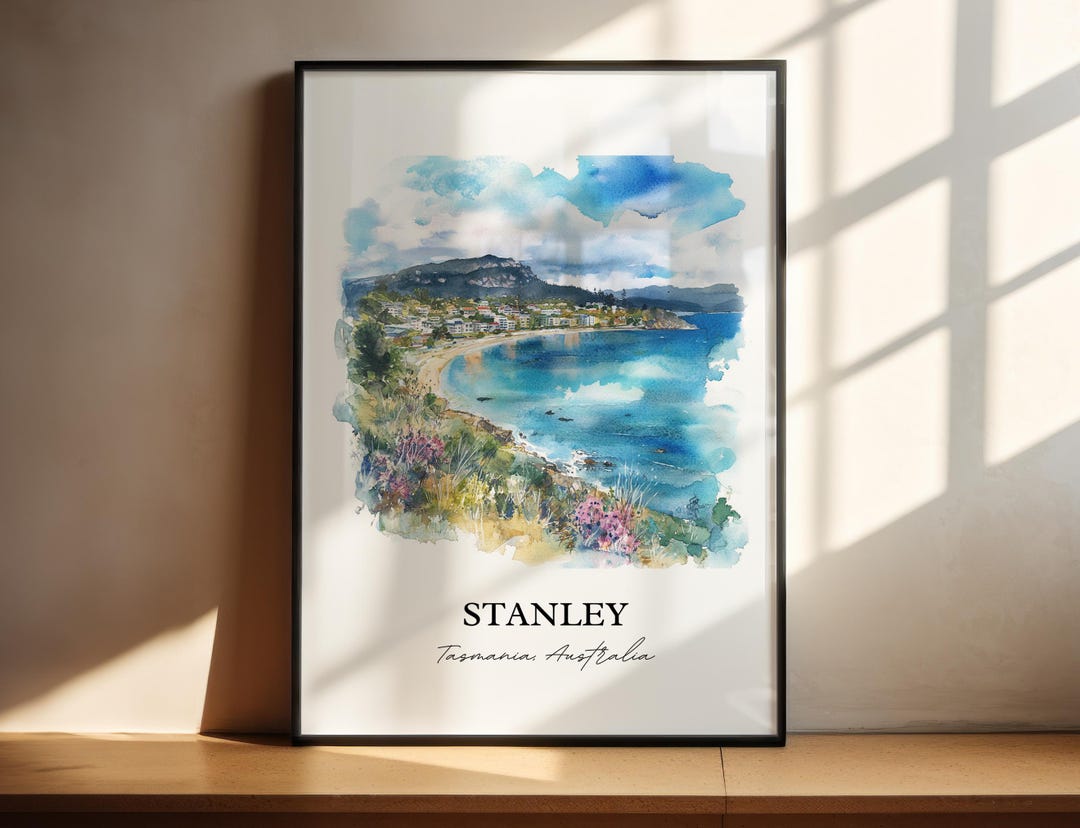 Stanley Tasmania Wall Art, Stanley Print, Tasmania Watercolor Art ...