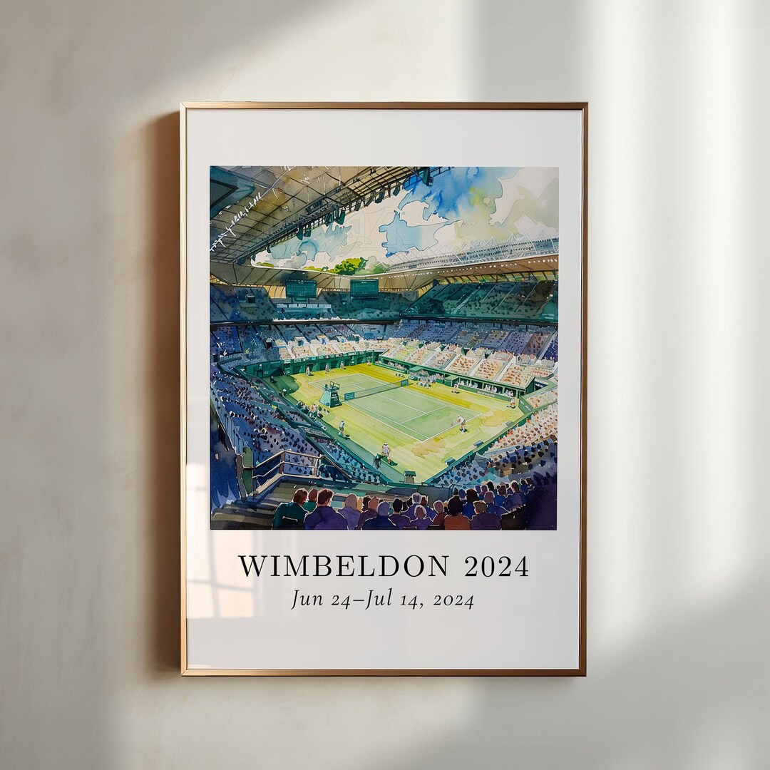 Wimbeldon Wall Art, Wimbeldon Print, Wimbeldon 2024 Watercolor Art ...
