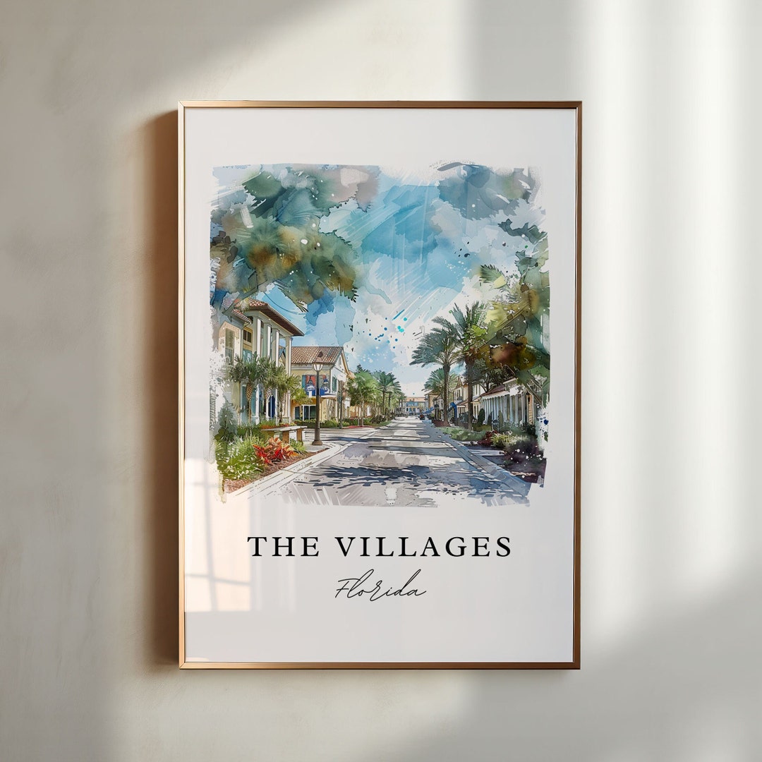 The Villages FL Art, Florida Print, the Villages Wall Art, Villages FL ...