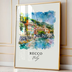 Recco Italy Wall Art, Recco Liguria Print, Genoa Italy Watercolor ...