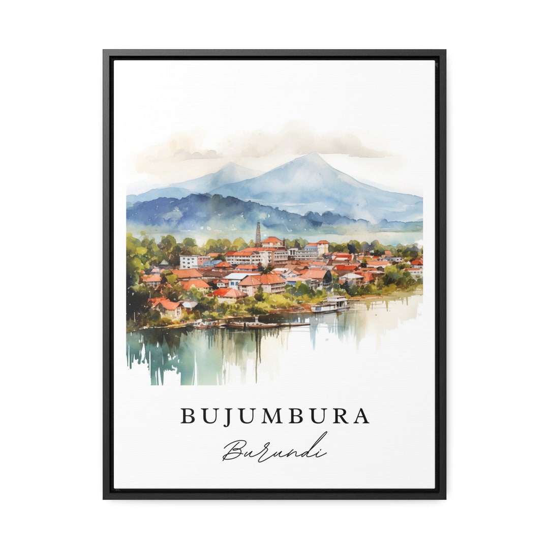 Bujumbura Traditional Travel Art - Burundi, Bujumbura Poster, Wedding ...