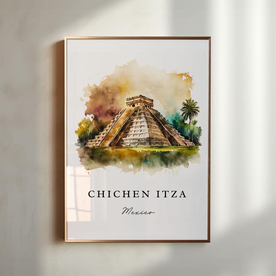 Chichen Itza Wall Art - Mexico, Chichen Itza Poster, Chichen Itza MX ...