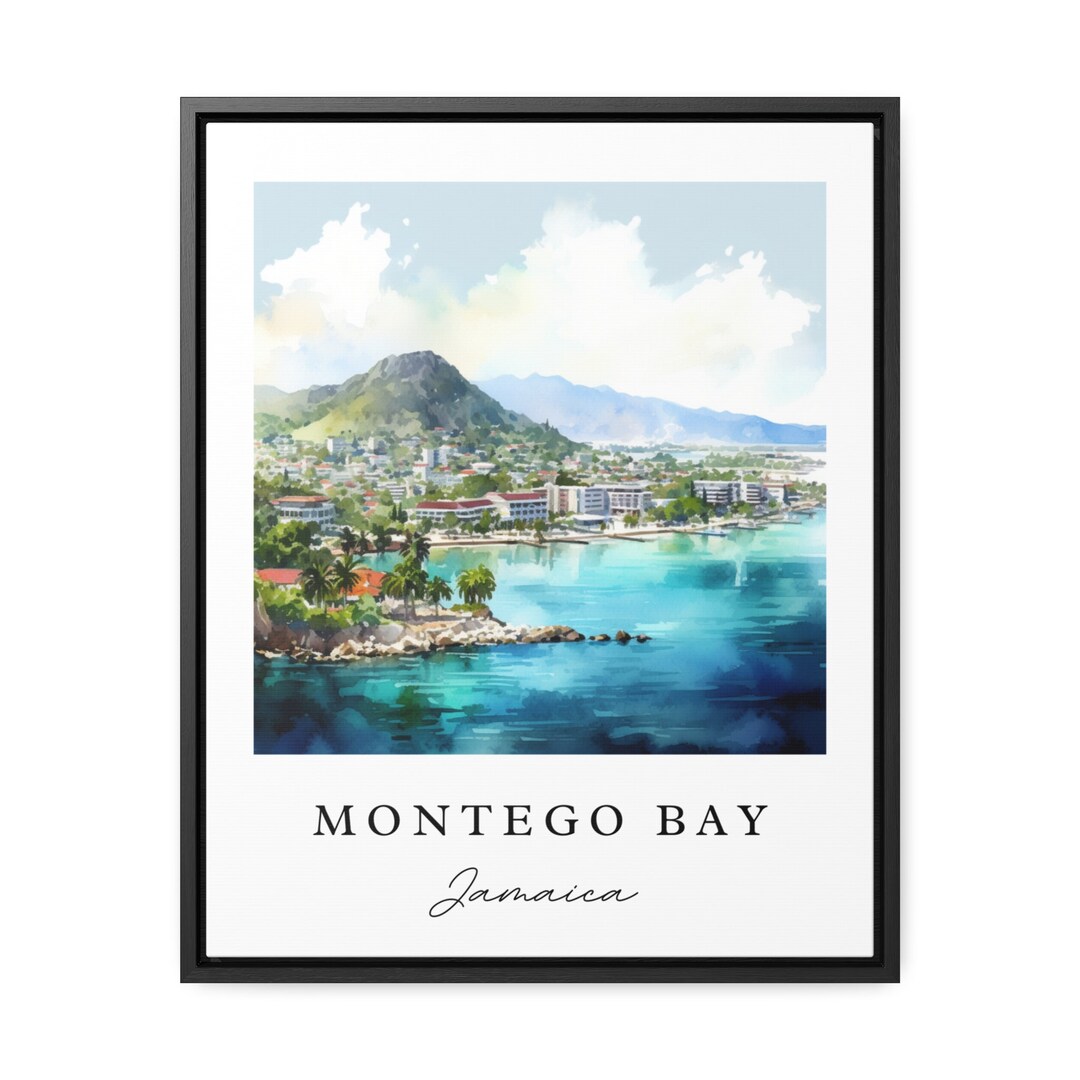 Montego Bay Jamaica Art Print – Traditional Travel Poster - Etsy