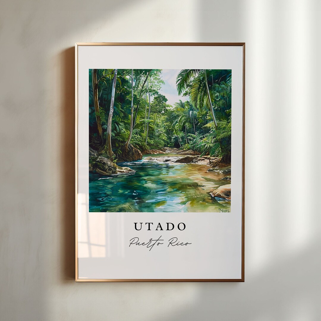 Utado Wall Art - Puerto Rico, Utado Print, Wedding Gift, Utado PR ...