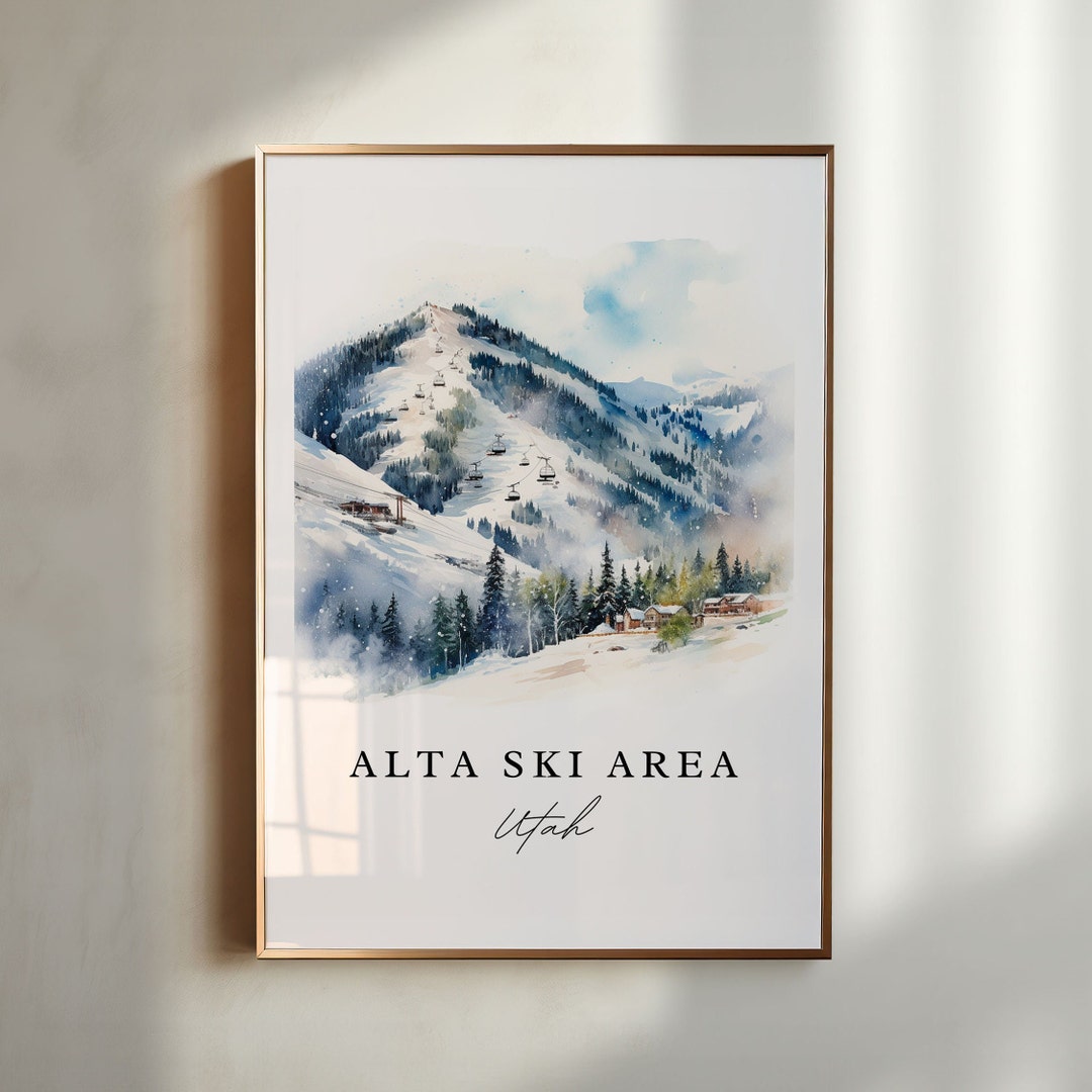 Alta Ski Area Wall Art - Utah, Alta Poster Print, Alta Skiing Utah ...