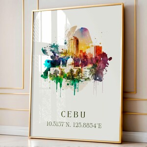 Cebu Philippines Wall Art - Philippines, Cebu Poster, Cebu Wedding Gift ...