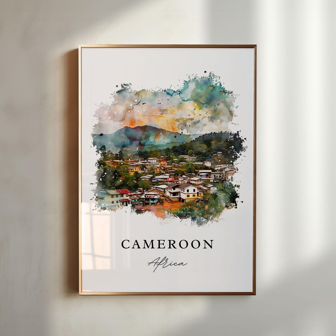 Cameroon Art Print, Africa Print, Cameroon Wall Art, Cameroon Gift ...