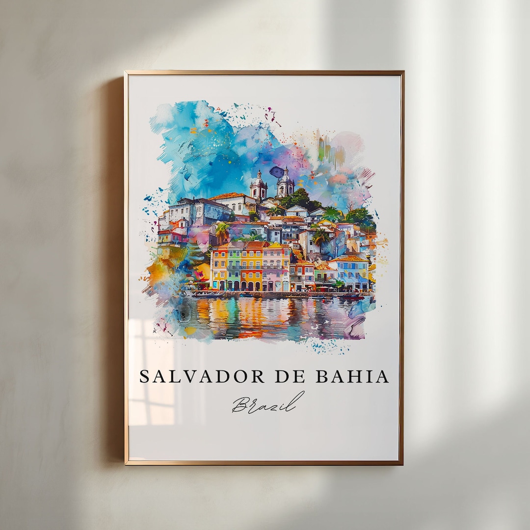 Salvador De Bahia Art Print, Brazil Print, Salvador Wall Art, Brazil ...
