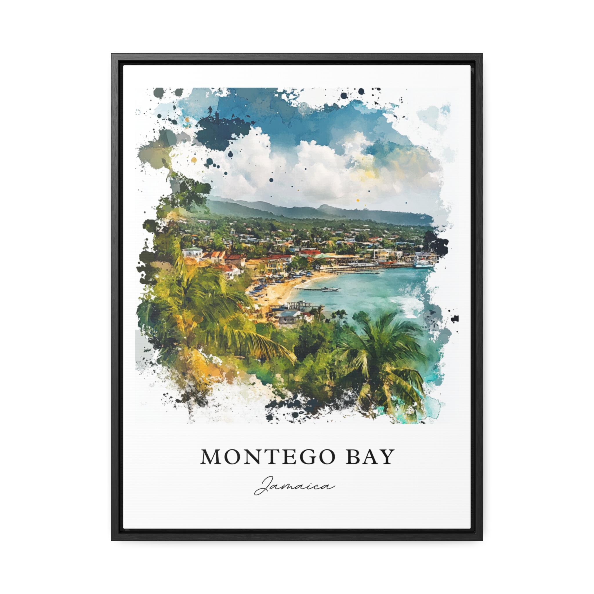 Montego Bay Wall Art, Montego Bay Print, Jamaica Watercolor Art ...