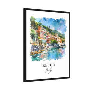 Recco Italy Wall Art, Recco Liguria Print, Genoa Italy Watercolor ...