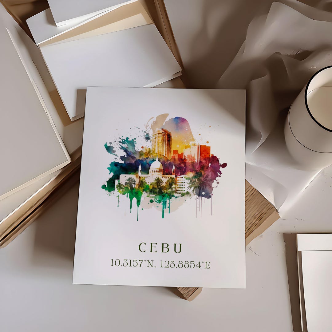 Cebu Philippines Wall Art - Philippines, Cebu Poster, Cebu Wedding Gift ...