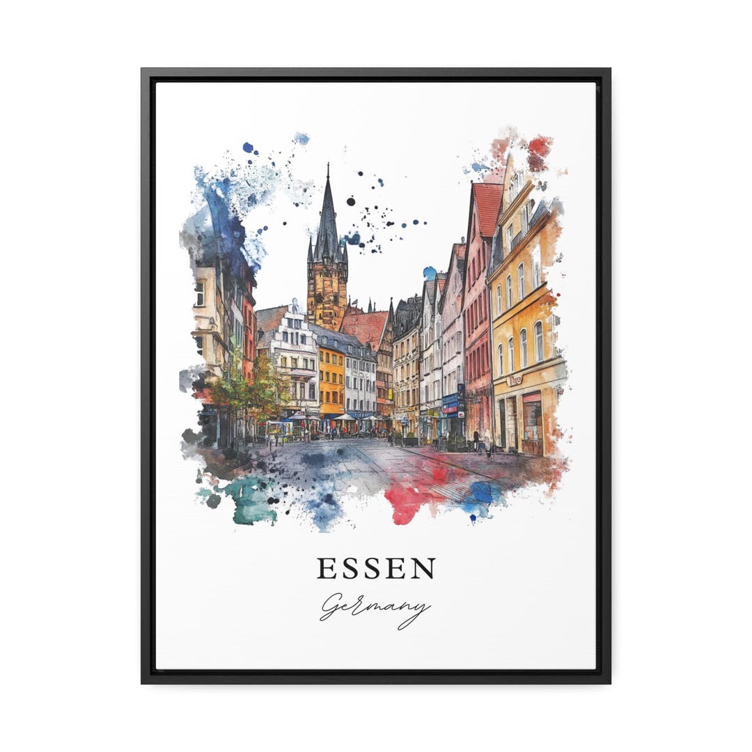 Essen Germany Wall Art, Essen Print, Essen Watercolor Art, Dusseldorf ...