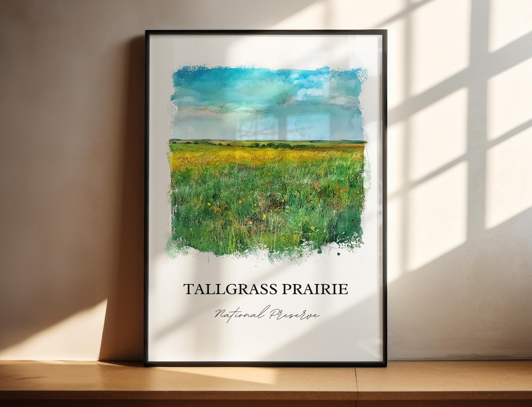 Tallgrass Prairie National Preserve Art, Chase County Print, Kansas ...