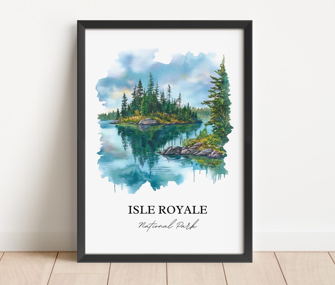 Isle Royale National Park Wall Art, Isle Royale Print, Michigan ...