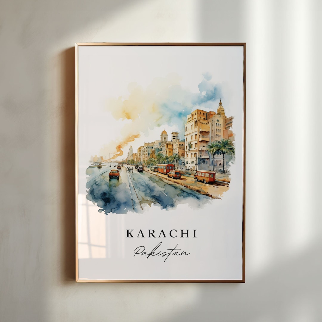 Karachi Pakistan Wall Art - Pakistan, Karachi Poster, Karachi Wedding ...