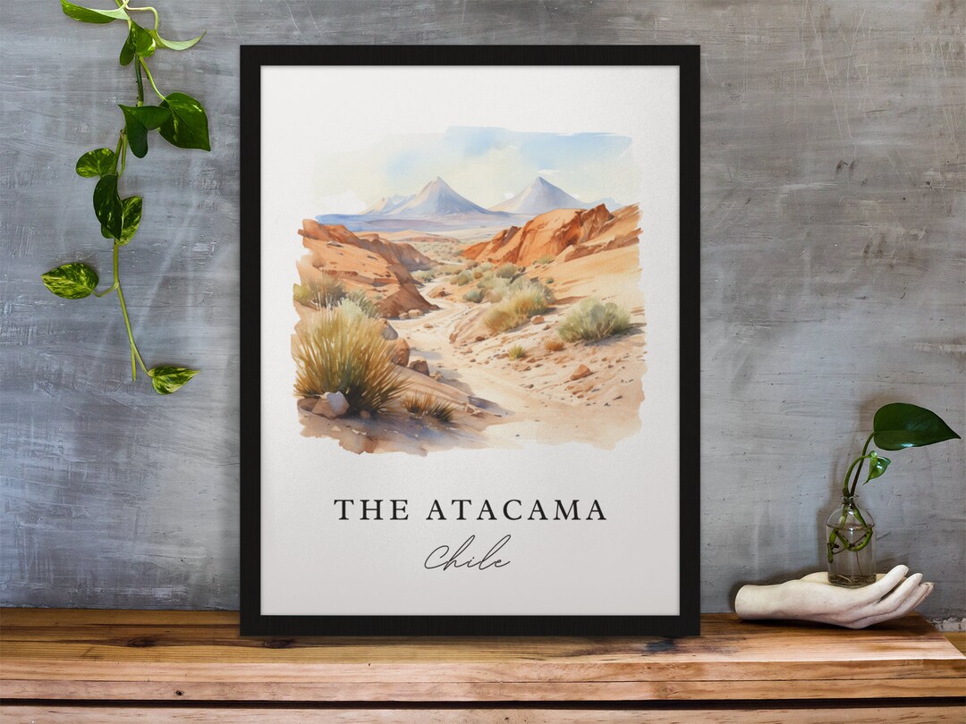 Atacama Desert Traditional Travel Art - Chile, the Atacama Poster ...