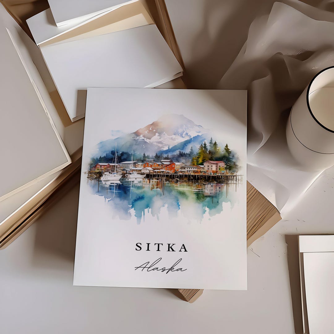 Sitka Alaska Wall Art - Alaska, Sitka Poster Print, Sitka AK Wedding ...