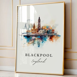 Blackpool England Wall Art - England, Blackpool Poster Print, Blackpool ...