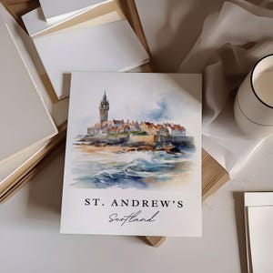 St Andrews Scotland Print – Archival Travel Poster - Etsy