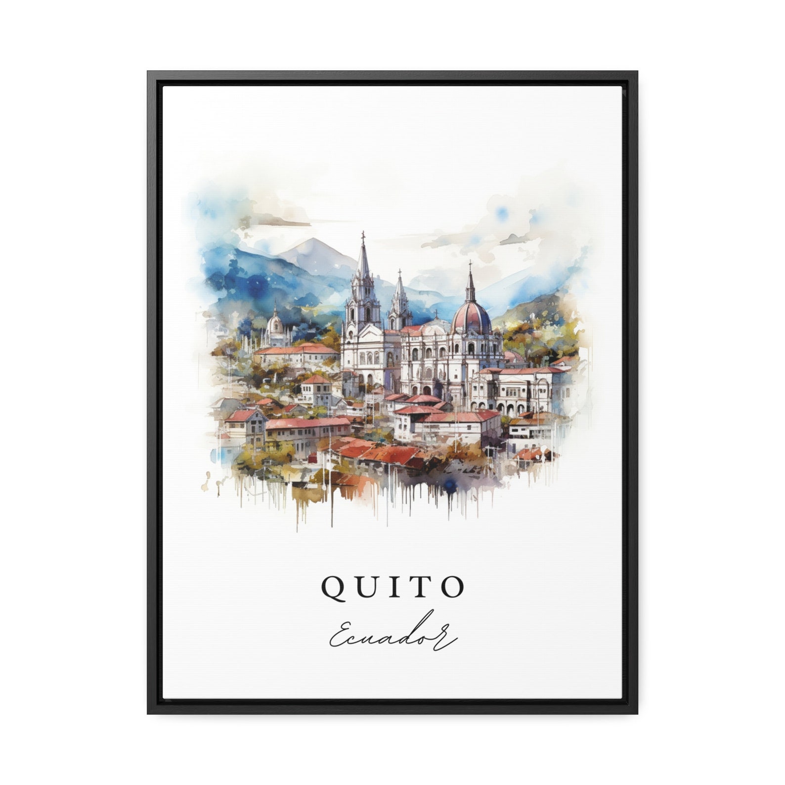 Quito Ecuador Wall Art - Ecuador, Quito Poster, Quito Wedding Gift ...