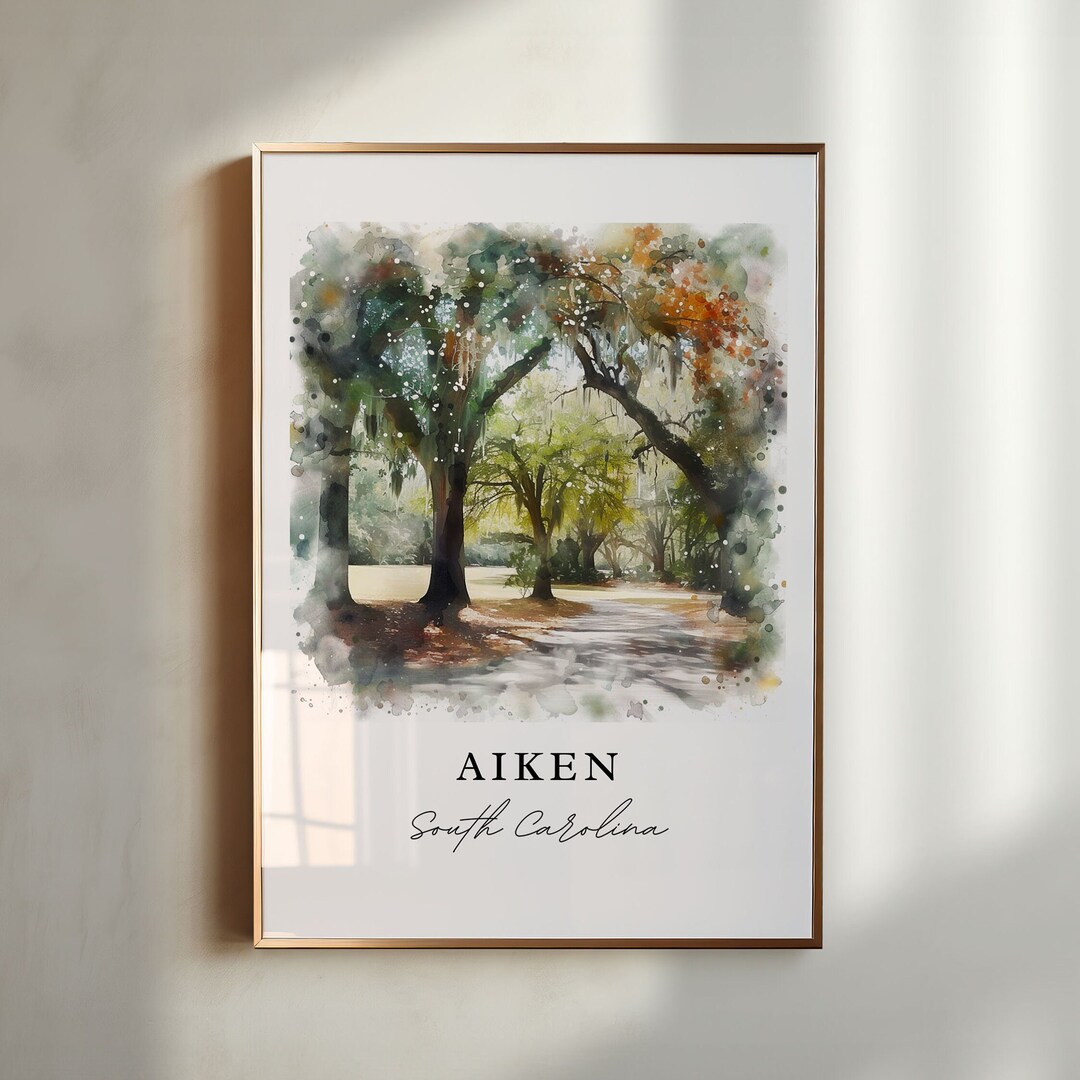 Aiken South Carolina Art Print, Aiken Print, South Carolina Wall Art ...