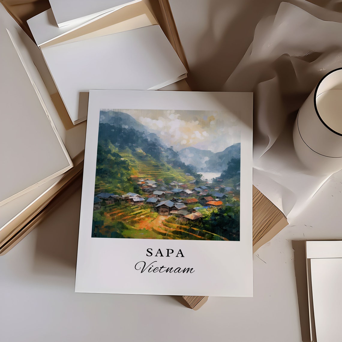 Sapa Vietnam Art Print - Travel Poster, Custom Cityscape - Etsy
