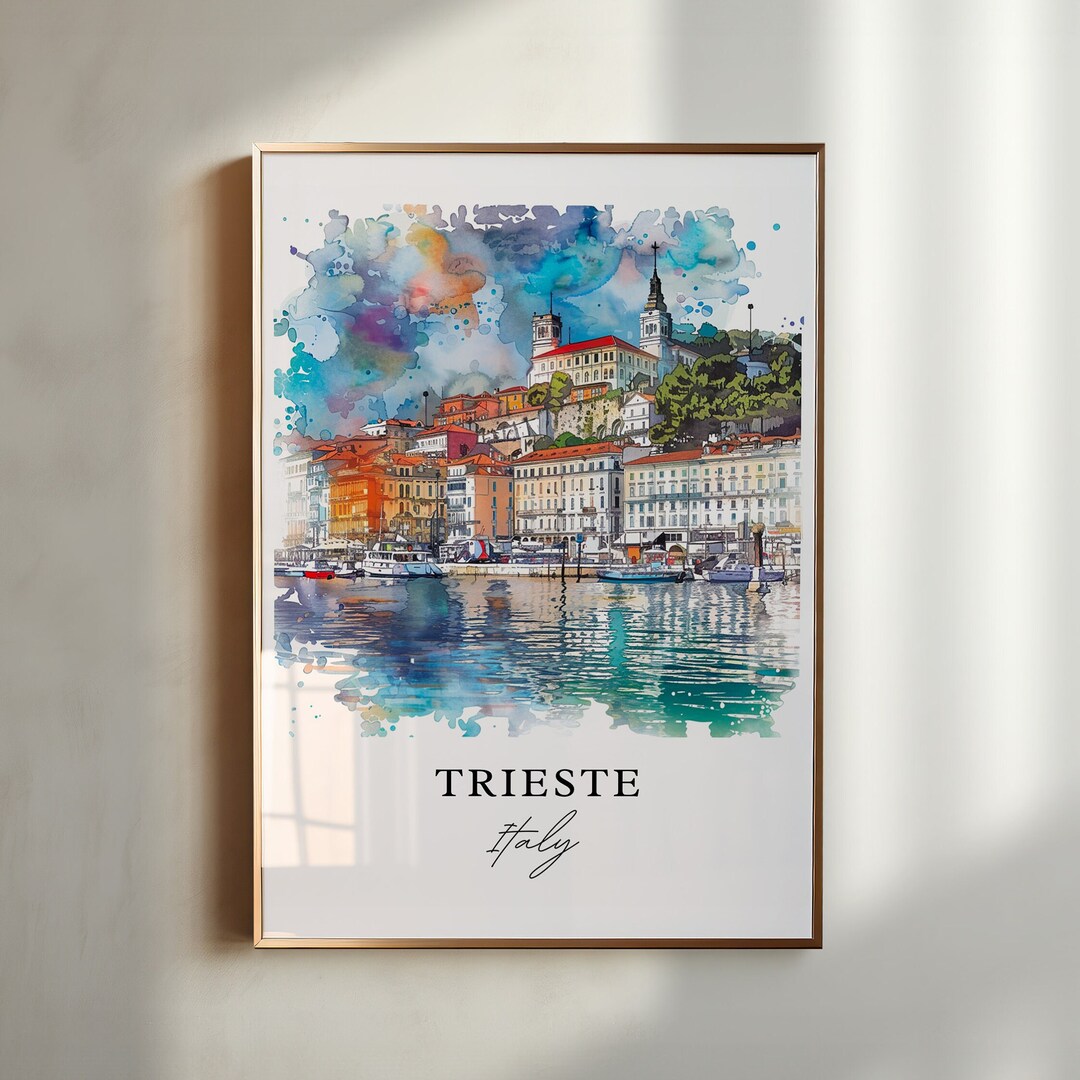 Trieste Italy Wall Art, Trieste Print, Trieste Italy Watercolor ...