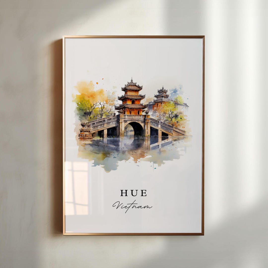 Hue Vietnam Wall Art - Vietnam, Hue Poster, Hue Vietnam Wedding Gift ...