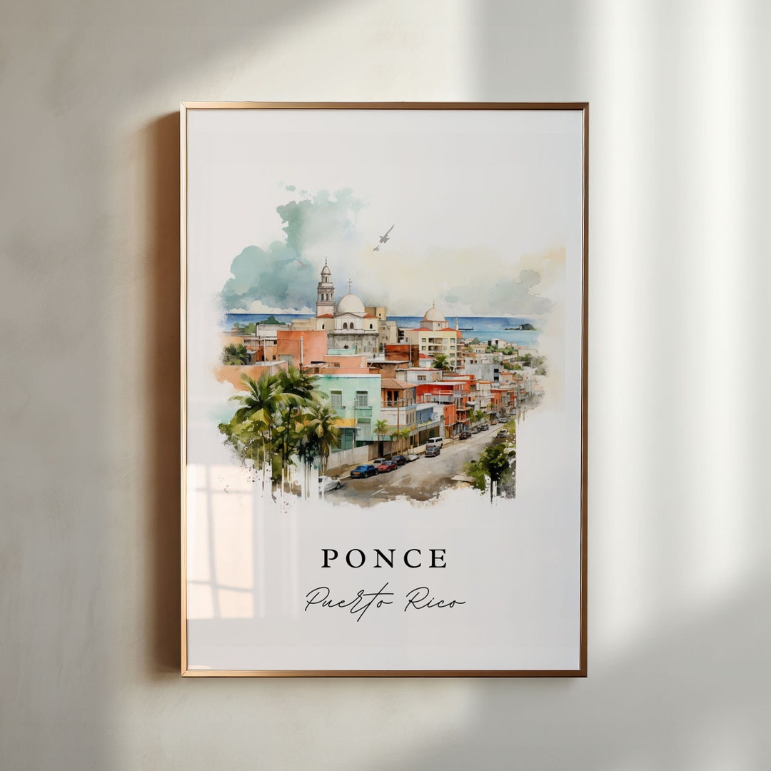 Ponce PR Wall Art - Puerto Rico, Ponce Poster, Ponce Wedding Gift ...