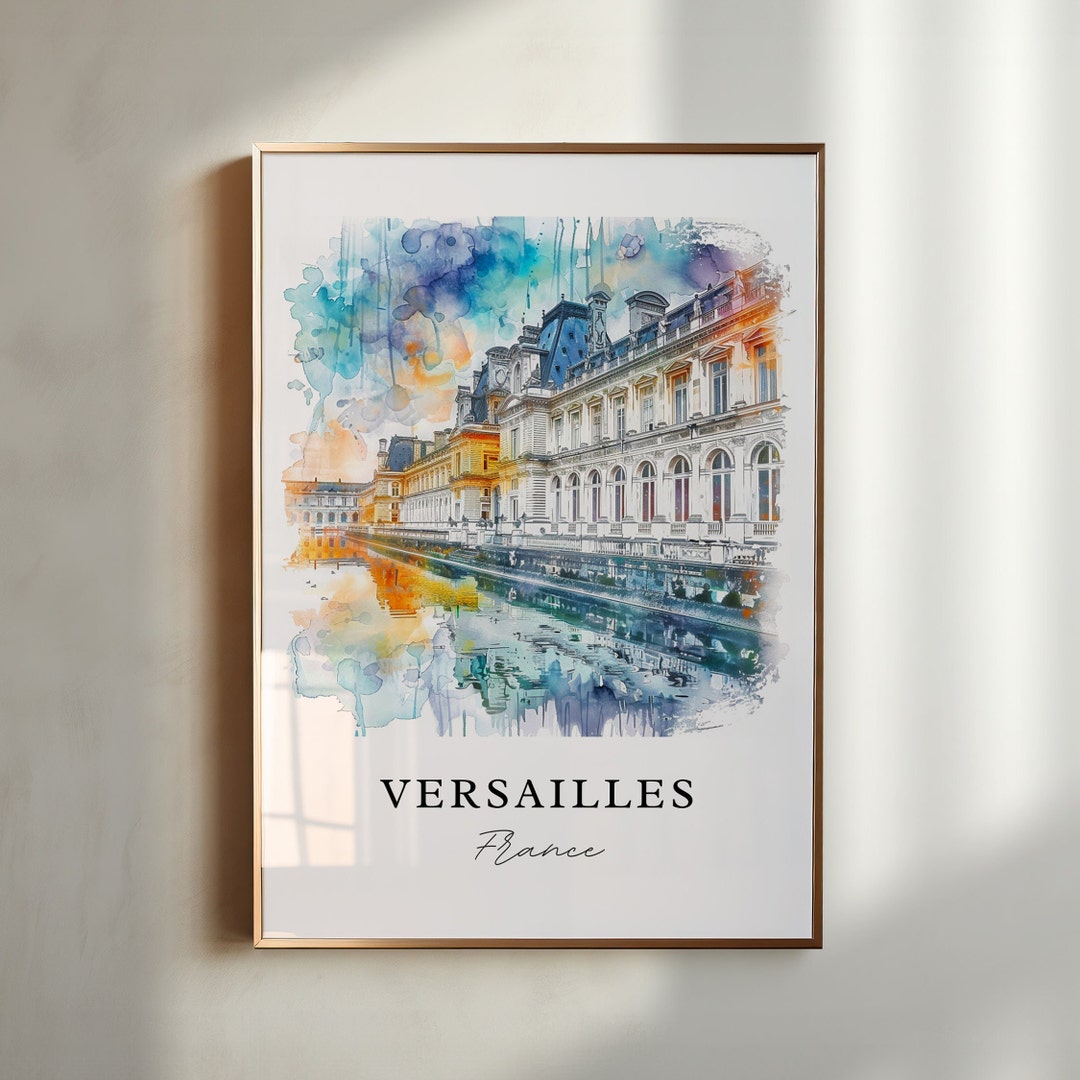 Versailles Wall Art, Versailles France Print, Versailles Watercolor ...