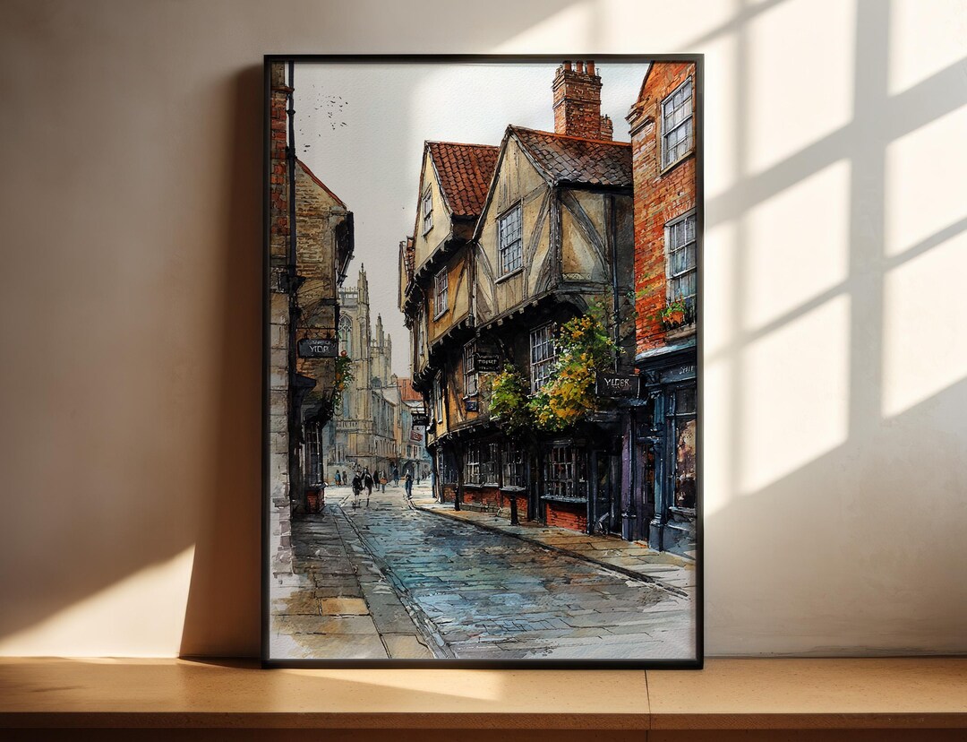York England Watercolor Art York England Travel Print England Artwork ...