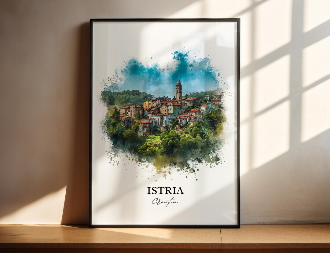 Istria Wall Art, Istria Croatia Print, Croatia Watercolor Art, Croatia ...