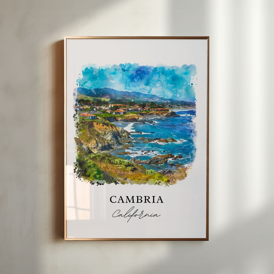 Cambria California Wall Art, Cambria Print, Cambria Watercolor, San ...