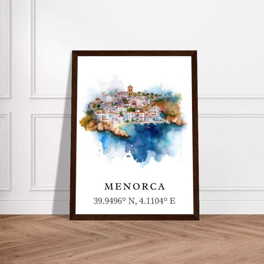 Menorca Traditional Travel Art Spain, Menorca Poster, Wedding Gift ...